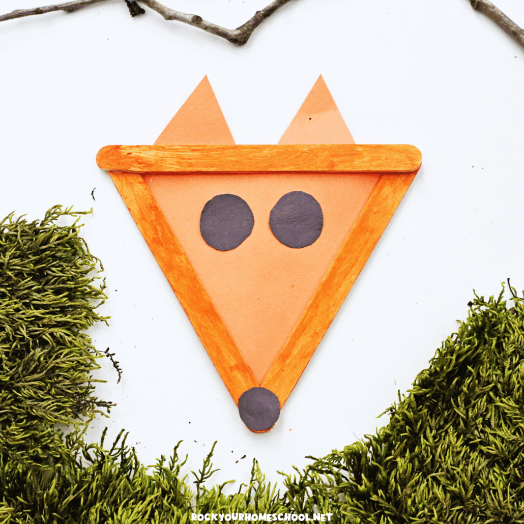Fox Craft for Kids: How to Make with Popsicle Sticks- Rock Your Homeschool