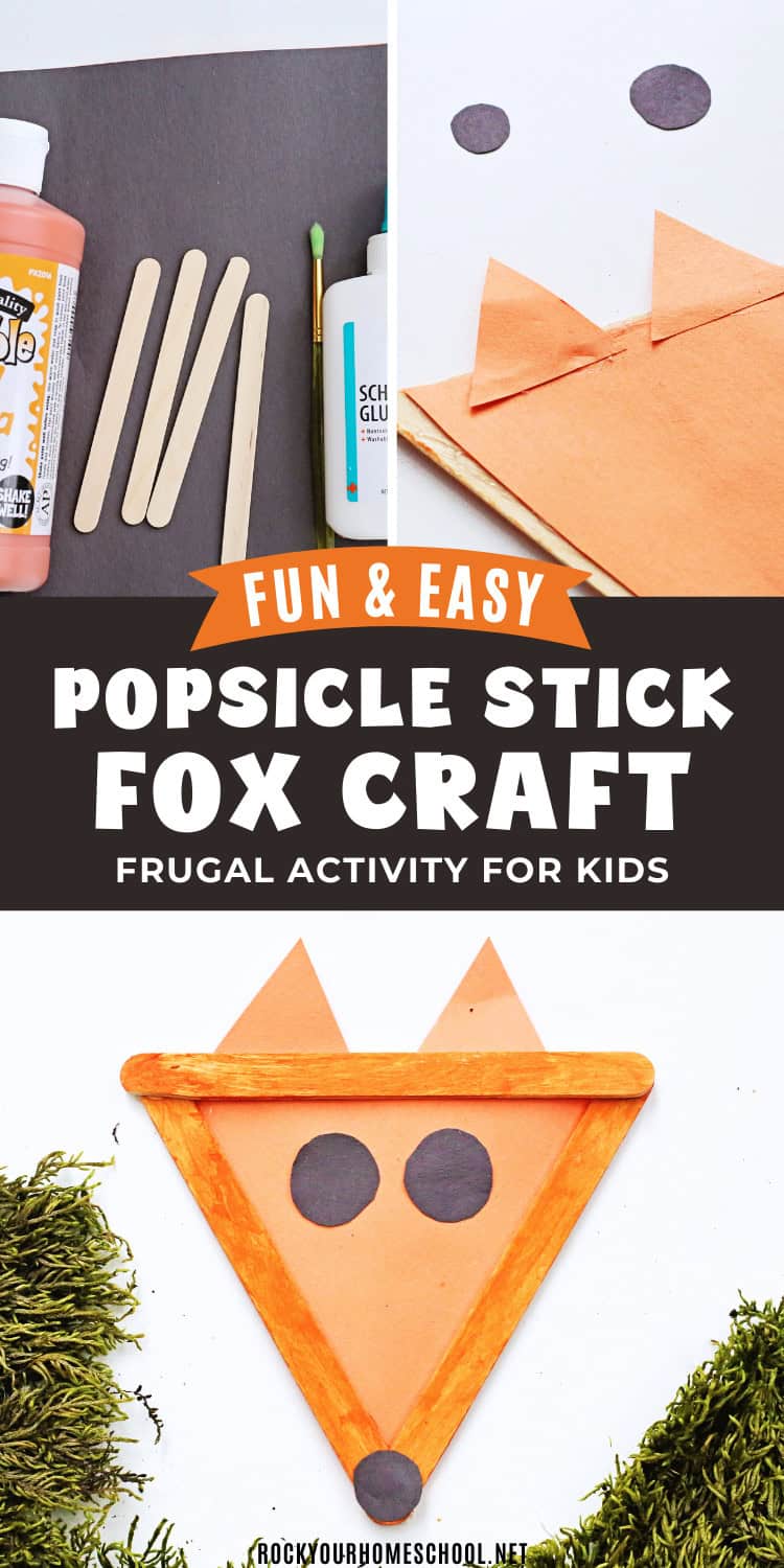 Fox Craft for Kids: How to Make with Popsicle Sticks- Rock Your Homeschool
