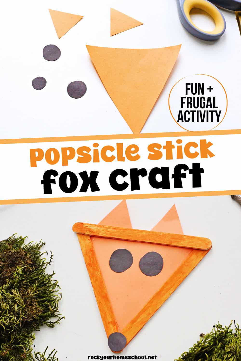 Fox Craft for Kids: How to Make with Popsicle Sticks- Rock Your Homeschool