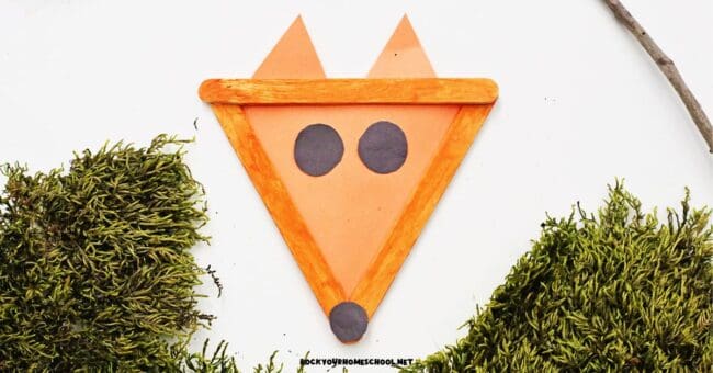 Fox Craft for Kids: How to Make with Popsicle Sticks- Rock Your Homeschool
