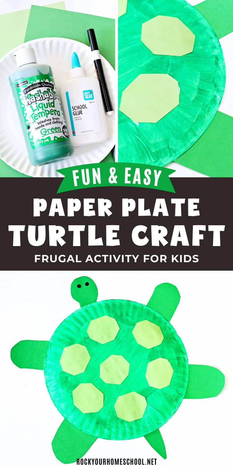 Simple and Cute Paper Plate Turtle Craft for Kids - Rock Your Homeschool