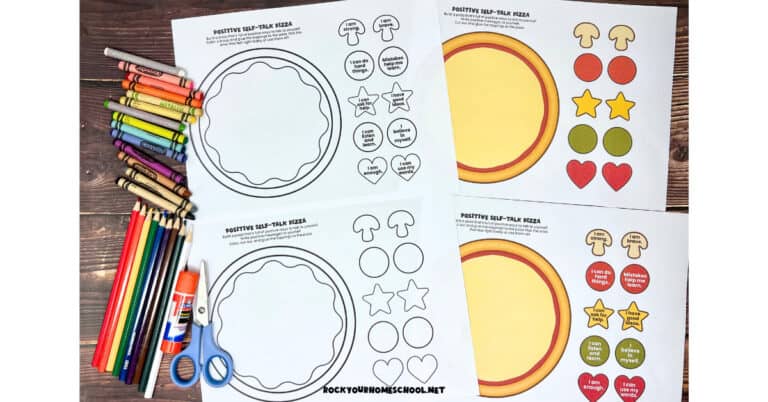 Positive Self-Talk Activity for Kids with Free Pizza Craft- Rock Your ...