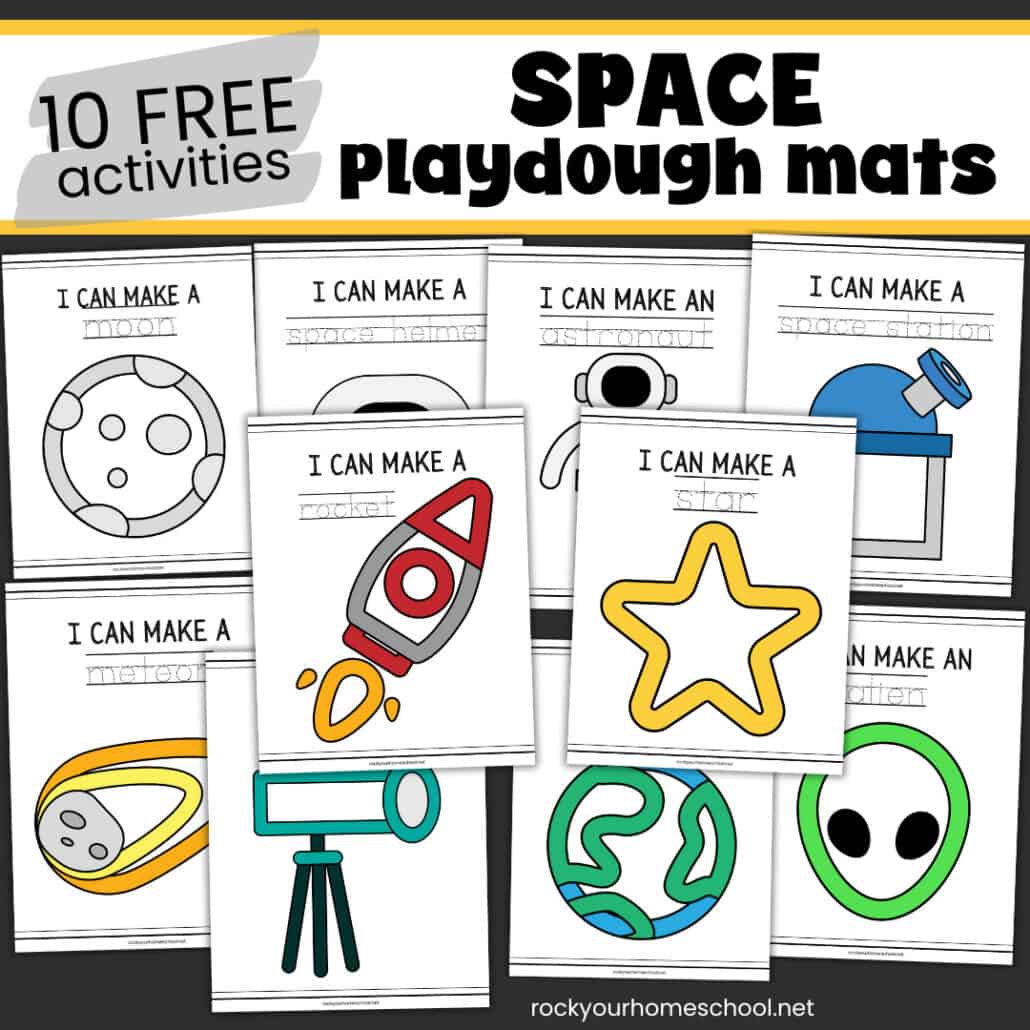 Outer Space Playdough Mats - Rock Your Homeschool