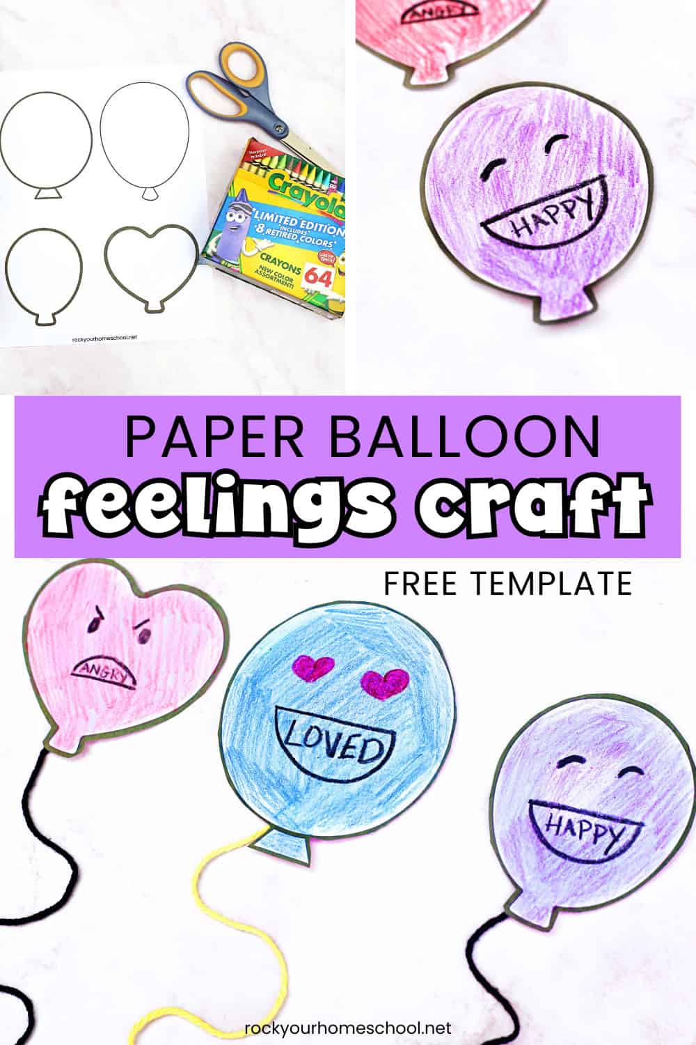 Feelings Craft With Paper Balloons: How To Make & Enjoy- Rock Your ...