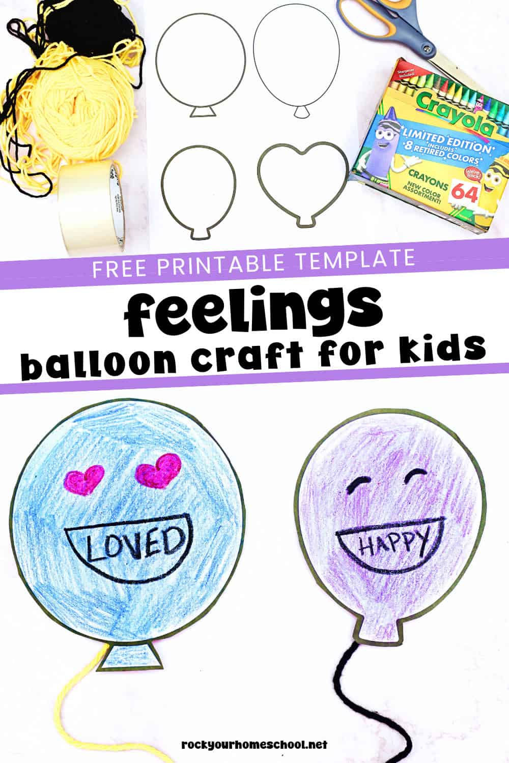 Feelings Craft With Paper Balloons: How To Make & Enjoy- Rock Your ...