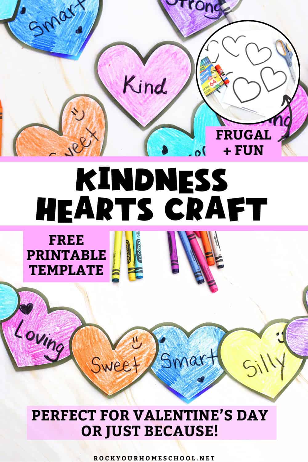 Kindness Craft for Kids with Paper Hearts (Free Template)- Rock Your ...