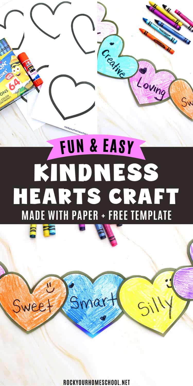 Kindness Craft for Kids with Paper Hearts (Free Template)- Rock Your ...