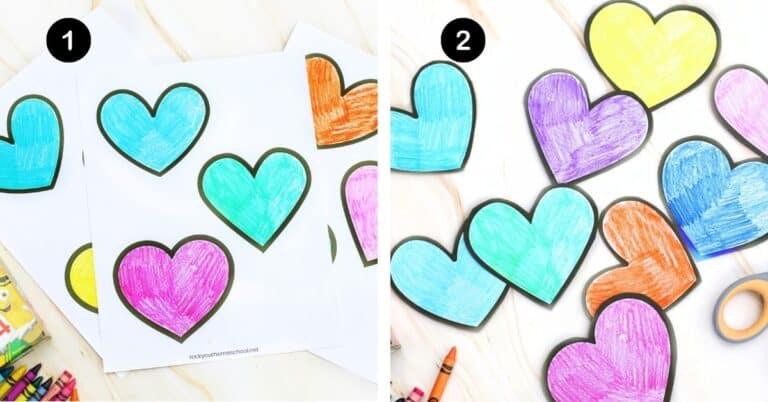 Kindness Craft for Kids with Paper Hearts (Free Template)- Rock Your ...