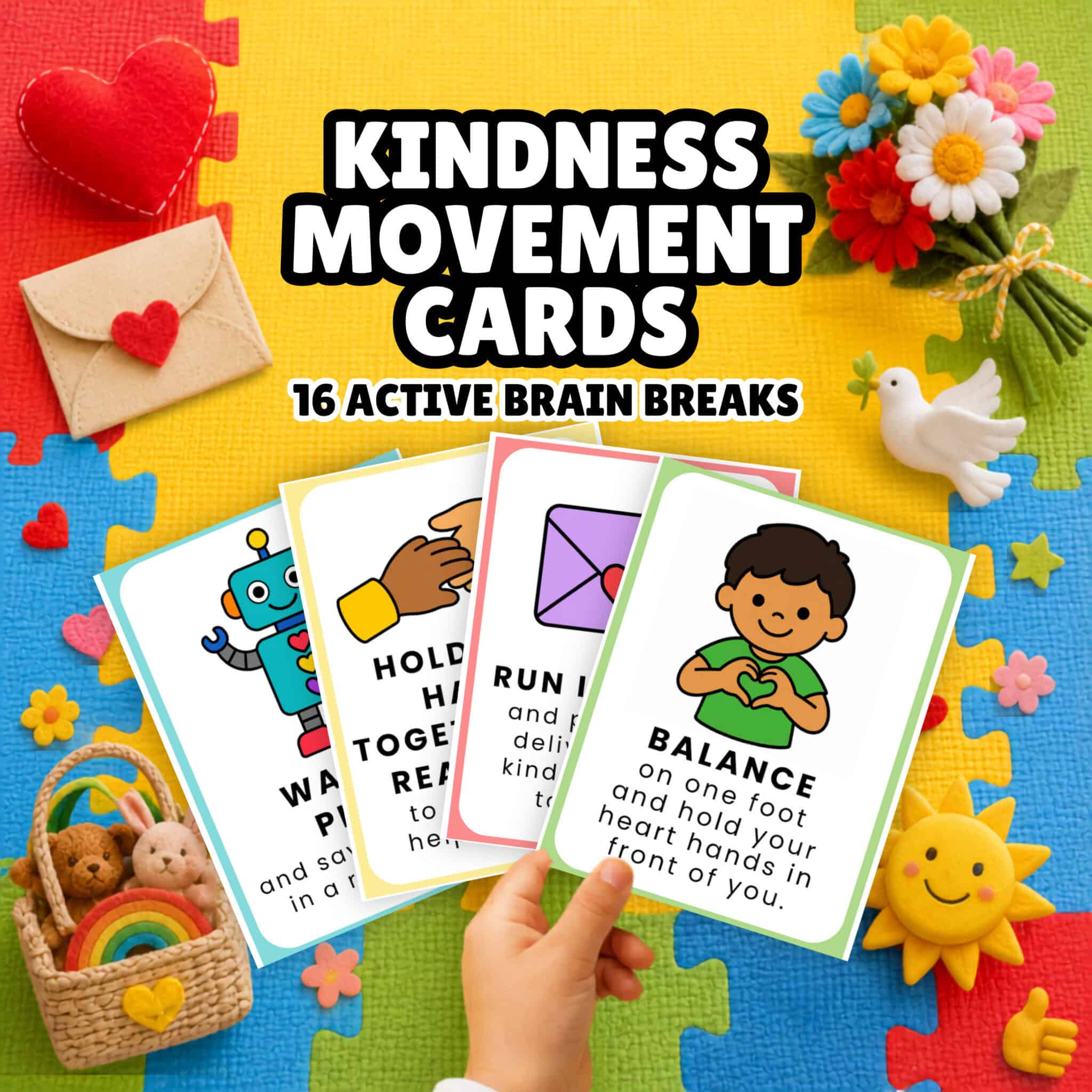 Kindness Craft for Kids with Paper Hearts (Free Template)- Rock Your ...