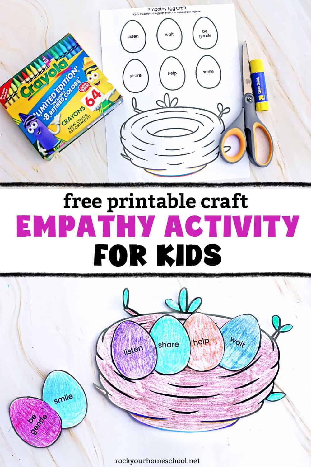 Simple Empathy Craft for Kids with Free Printable Template - Rock Your ...
