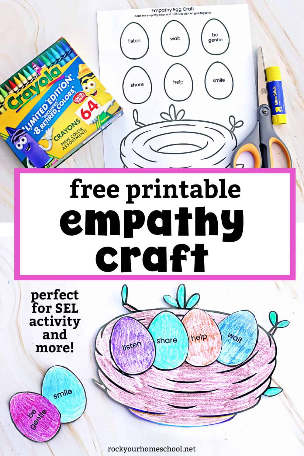 Simple Empathy Craft for Kids with Free Printable Template - Rock Your ...