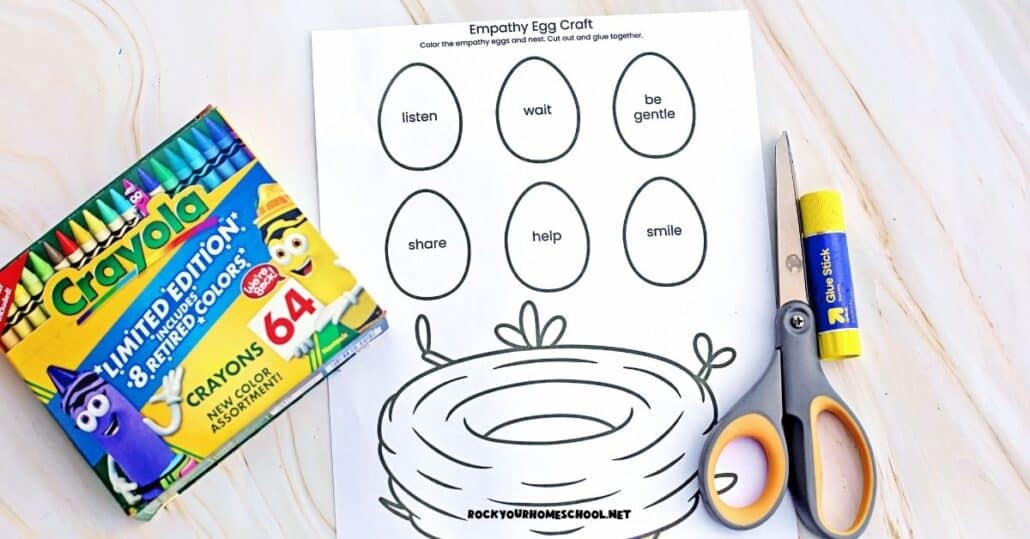 Simple Empathy Craft for Kids with Free Printable Template - Rock Your ...