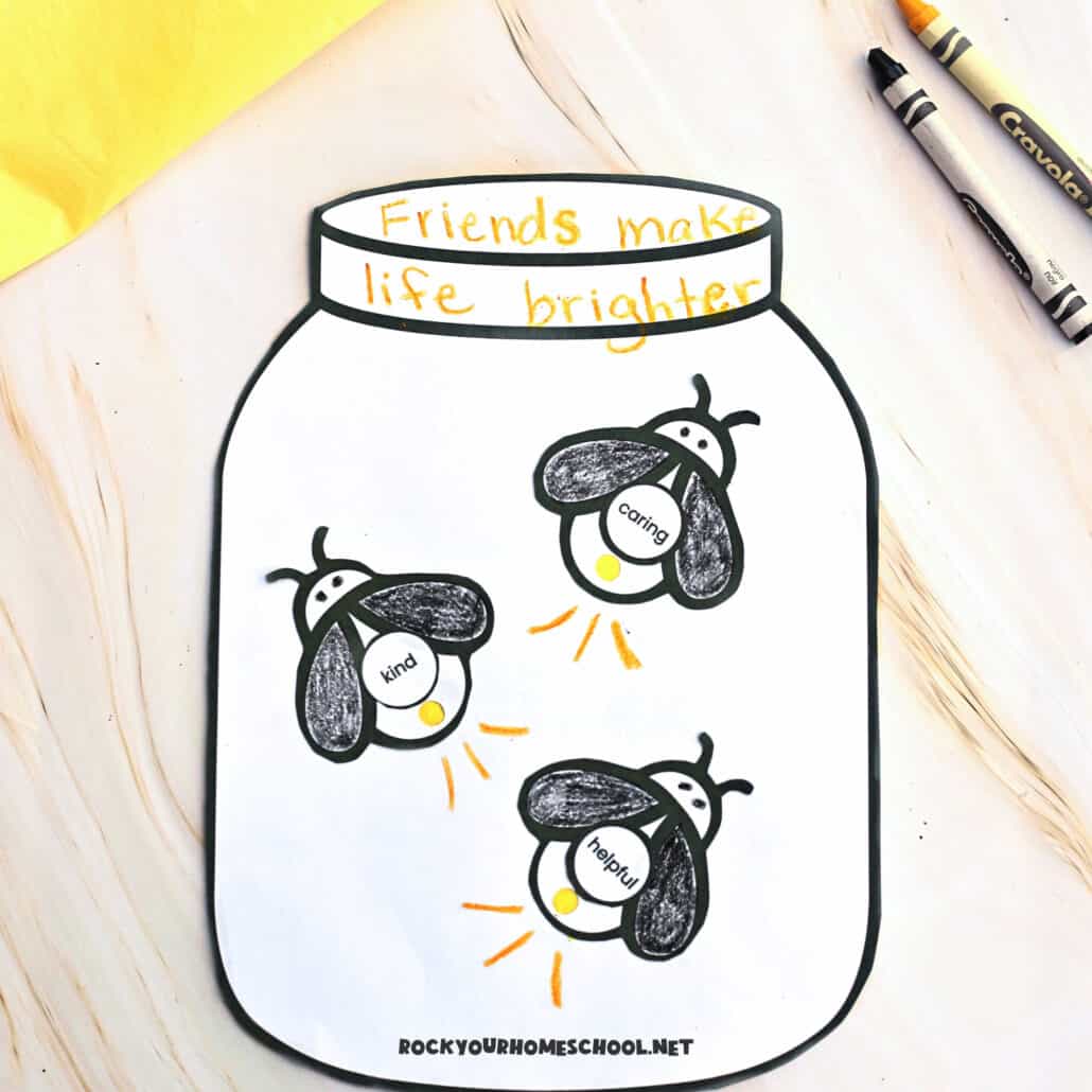 Friends Make Life Brighter: Fireflies Friendship Craft (Free)- Rock ...