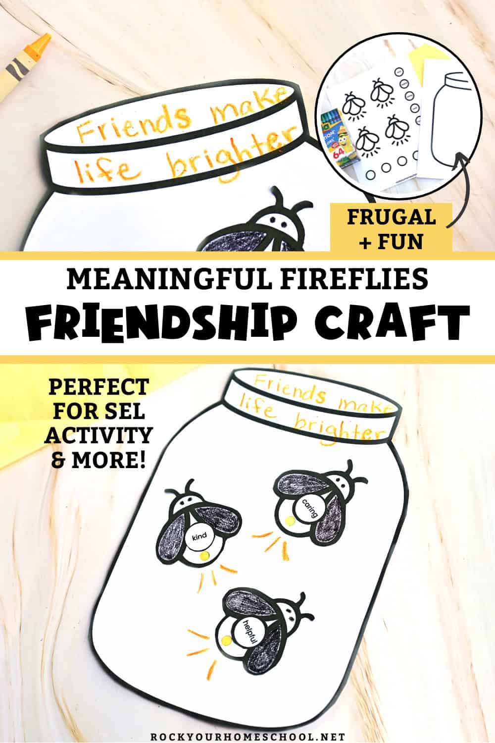 Friends Make Life Brighter: Fireflies Friendship Craft (Free)- Rock ...