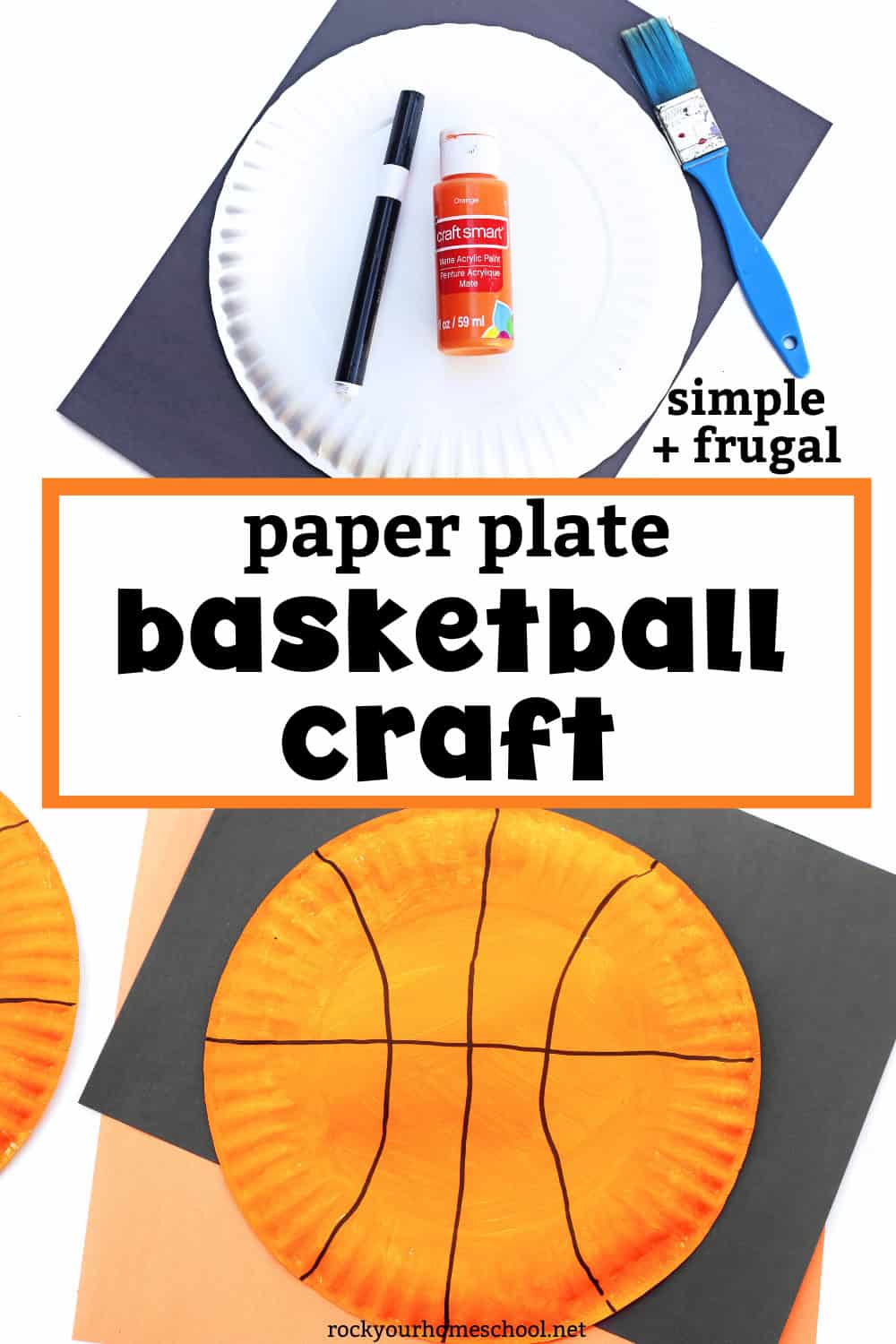 Paper Plate Basketball Craft for Kids: How to Make & Enjoy- Rock Your ...