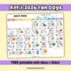 April 2026 Fun Days Calendar for Kids - Rock Your Homeschool