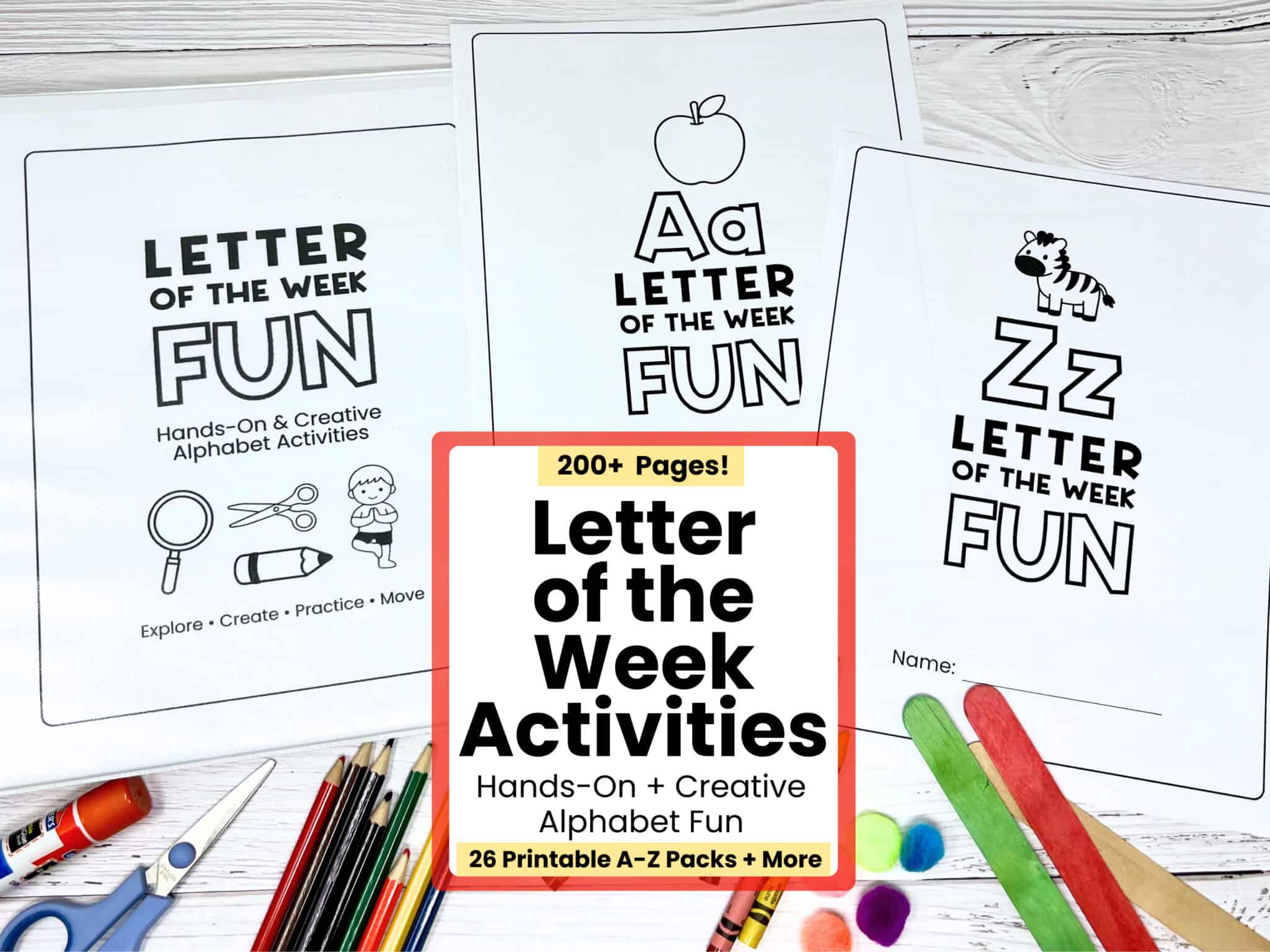 Letter of the Week Activities for Simple Alphabet Learning Fun- Rock ...