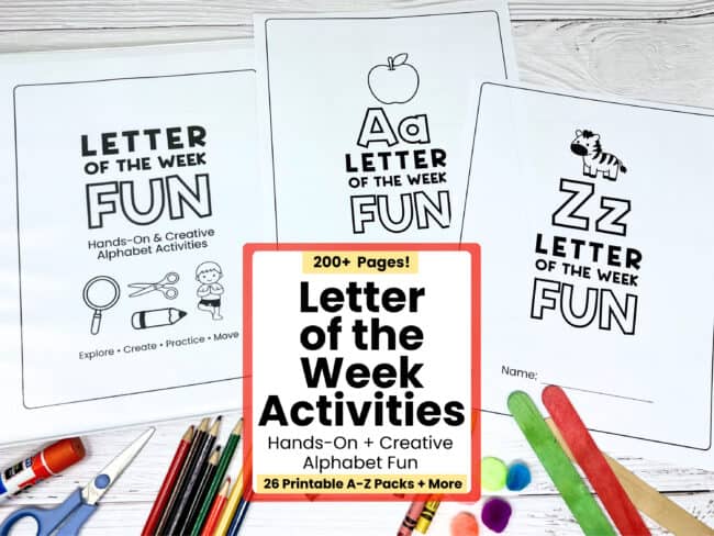 Letter of the Week Activities for Simple Alphabet Learning Fun- Rock ...