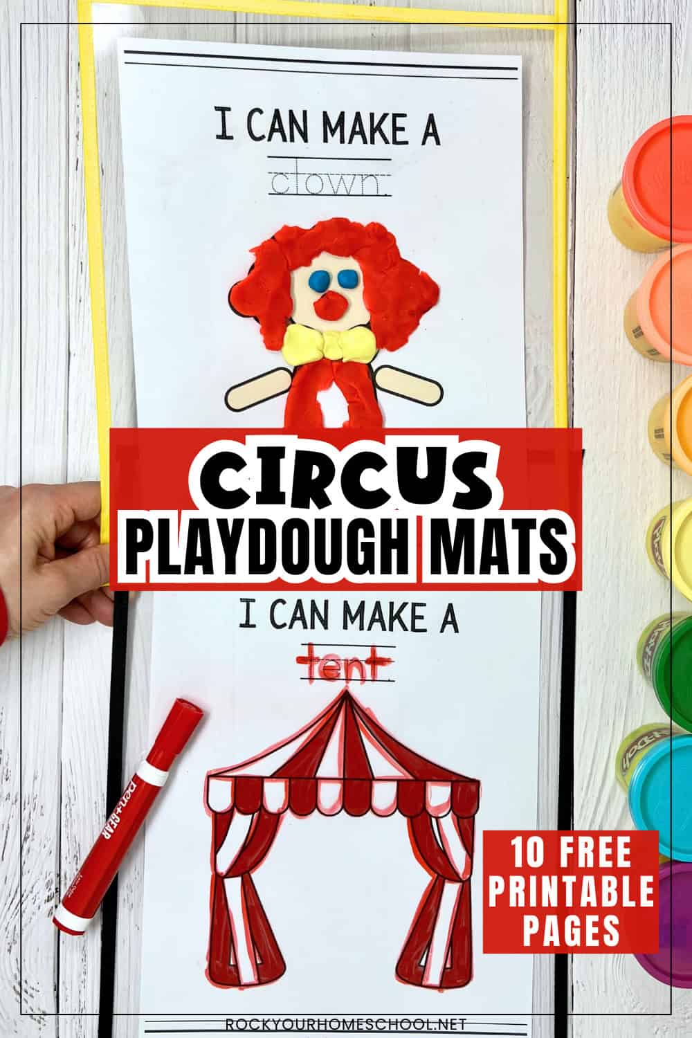 10 Free Circus Playdough Mats with Fun Ideas for Kids- Rock Your Homeschool