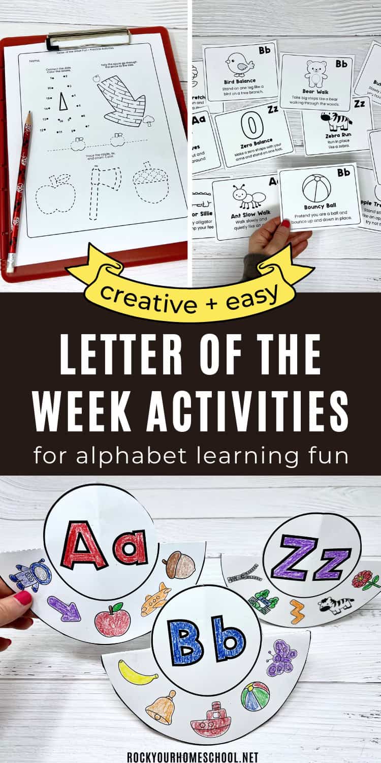 Letter of the Week Activities for Simple Alphabet Learning Fun- Rock ...