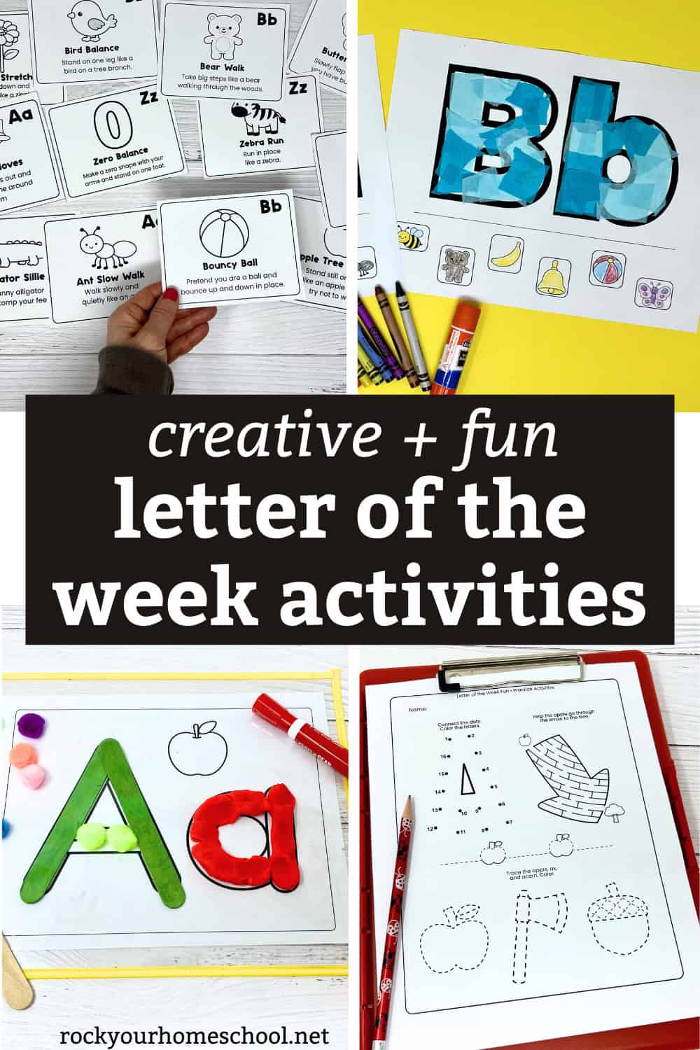 Letter of the Week Activities for Simple Alphabet Learning Fun- Rock ...