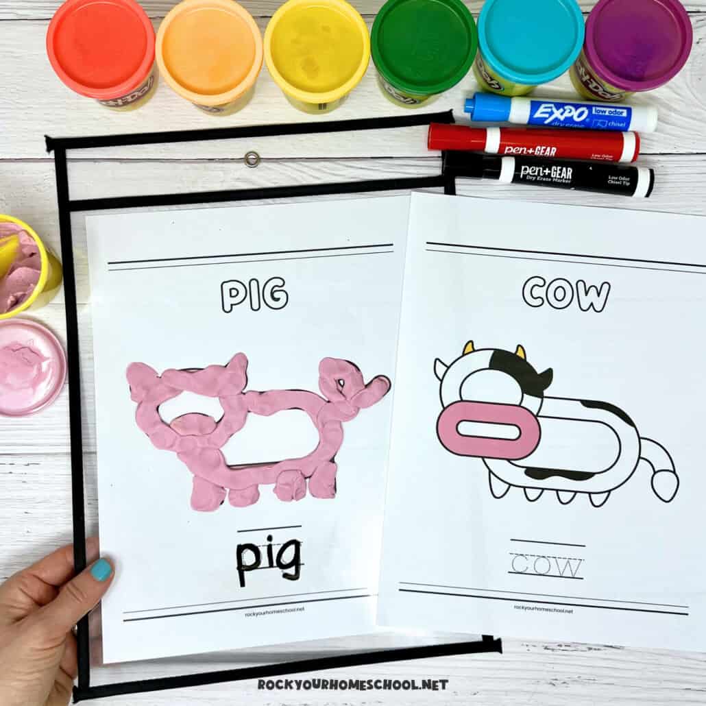 10 Free Farm Playdough Mats for Learning & More- Rock Your Homeschool