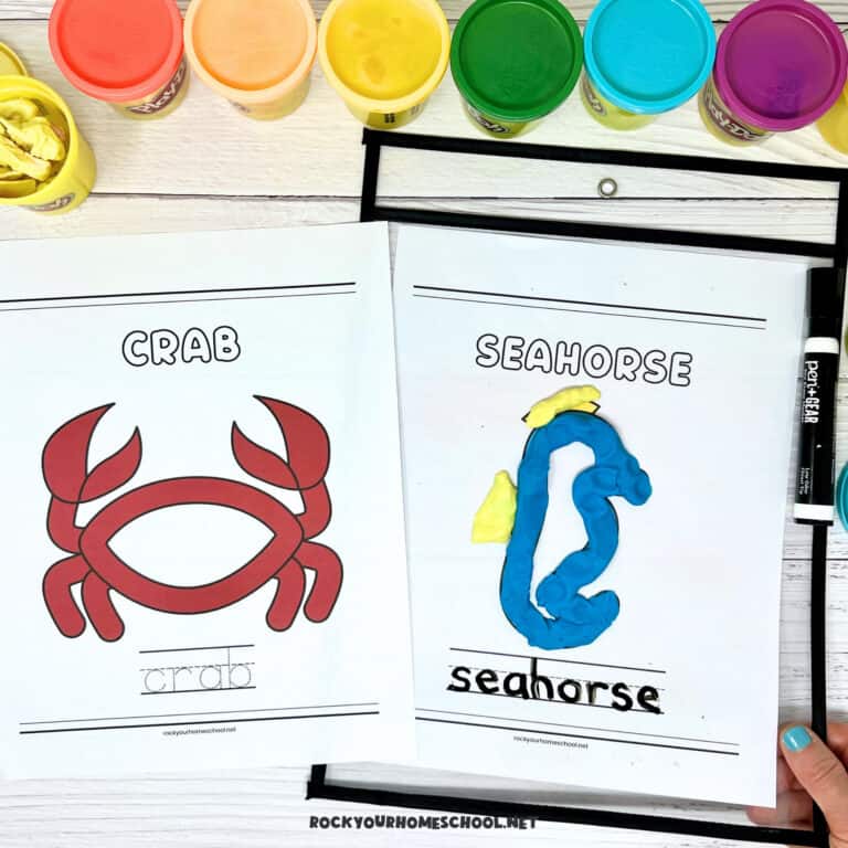 10 Free Ocean Playdough Mats for Learning Fun & More- Rock Your Homeschool