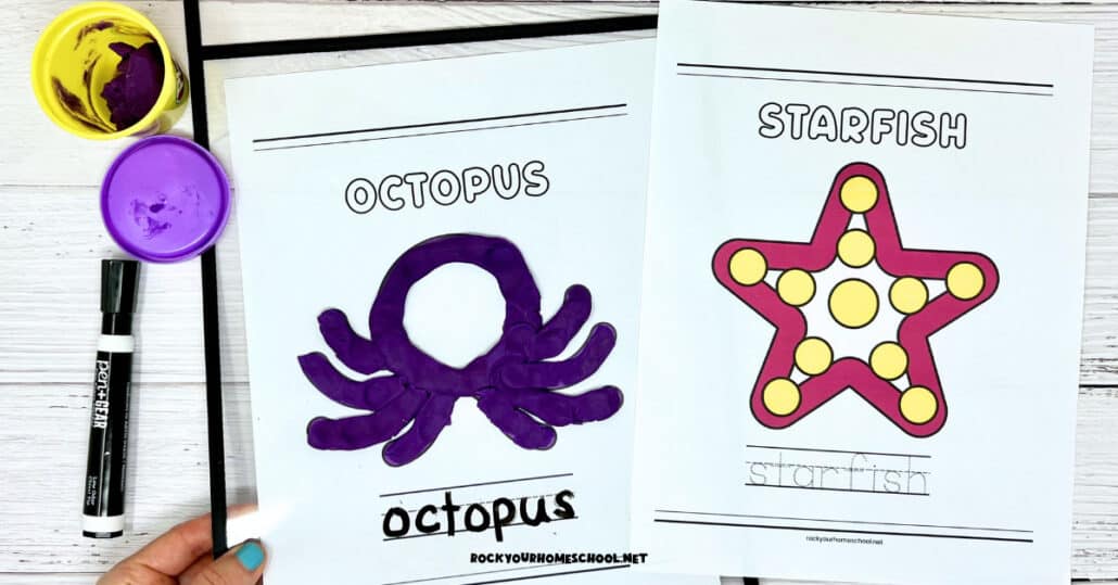 10 Free Ocean Playdough Mats for Learning Fun & More- Rock Your Homeschool