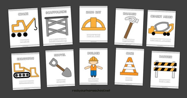 10 Free Construction Playdough Mats (With Easy Ideas to Enjoy) - Rock ...