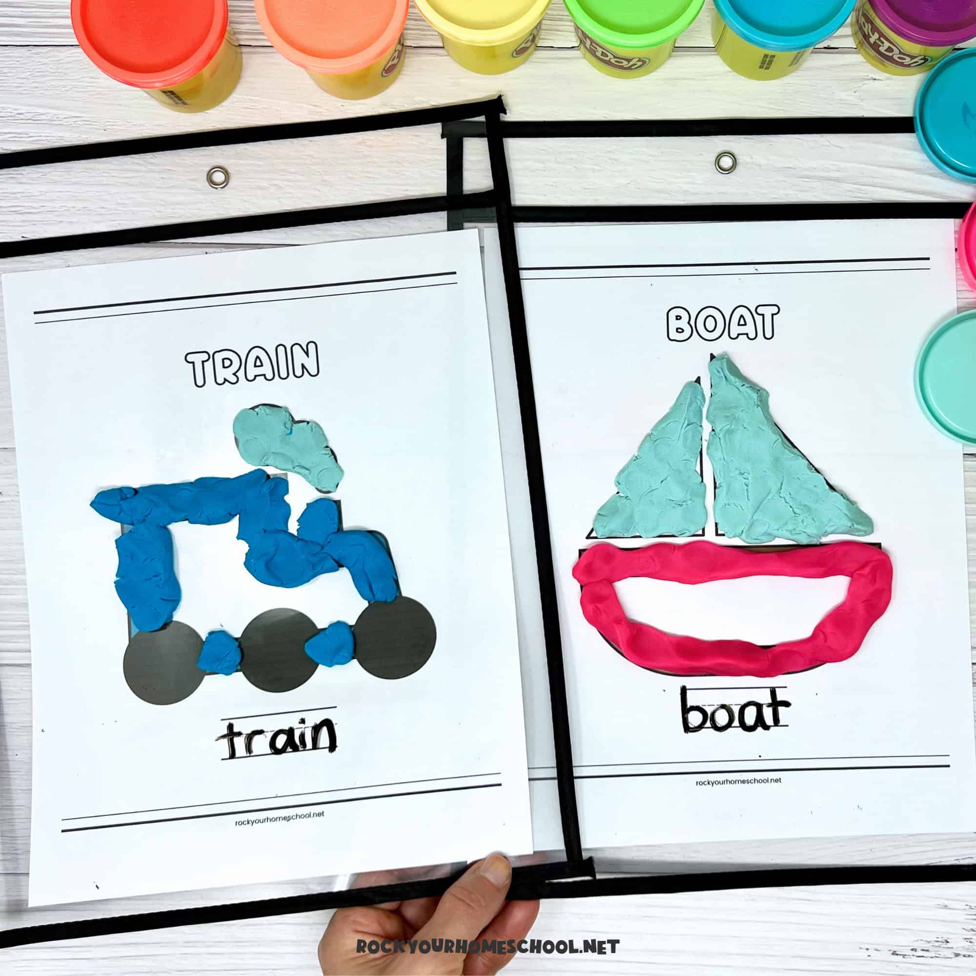 10 Free Transportation Playdough Mats for Kids to Enjoy- Rock Your ...